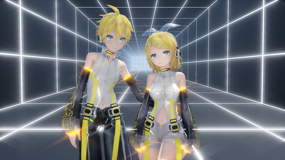 Tda Append Rin and Len(鏡音リン 鏡音レン - BowlRoll
