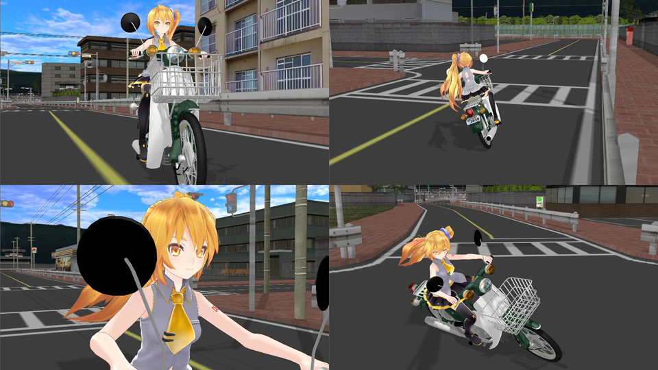 豊倉西をカブで走る - BowlRoll