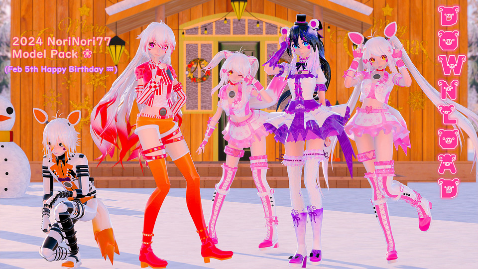 FNAF Funtime Gang MMD Model DL - BowlRoll