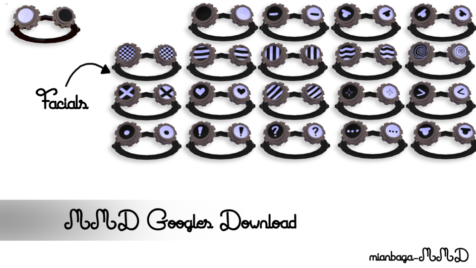 Goggles 1# by mianbaga-MMD - BowlRoll