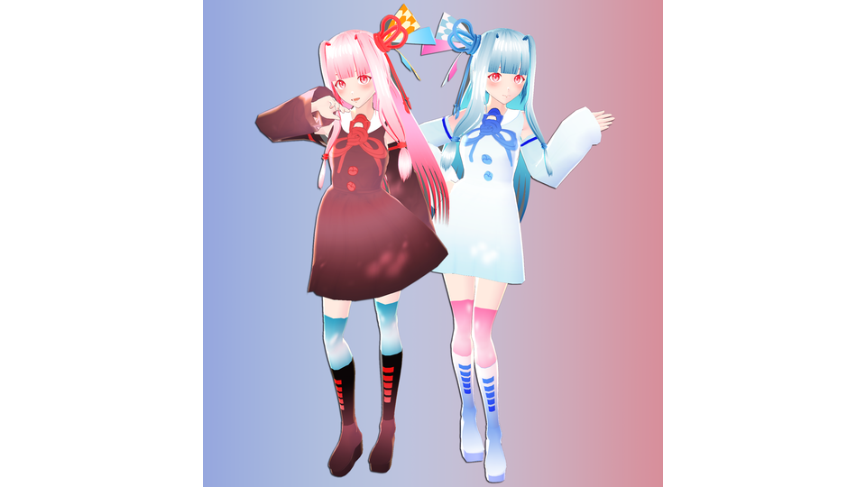 VRM版琴葉姉妹_ふぁんとむあかね＆あおい - BowlRoll
