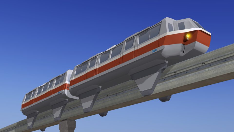 【RailSim】小田急向ヶ丘遊園モノレール線500形 - BowlRoll