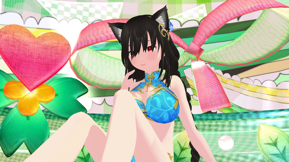 やっちchアイドル 咲華もなチャイナ水着MMD - BowlRoll