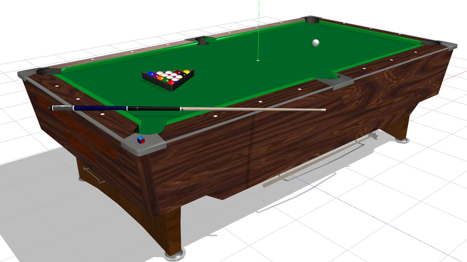 ビリヤードテーブルMMDモデル - BowlRoll