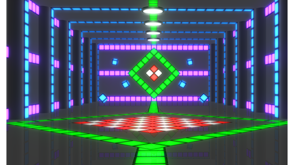 [MMD]Stage Neon Interior01. Anim - BowlRoll