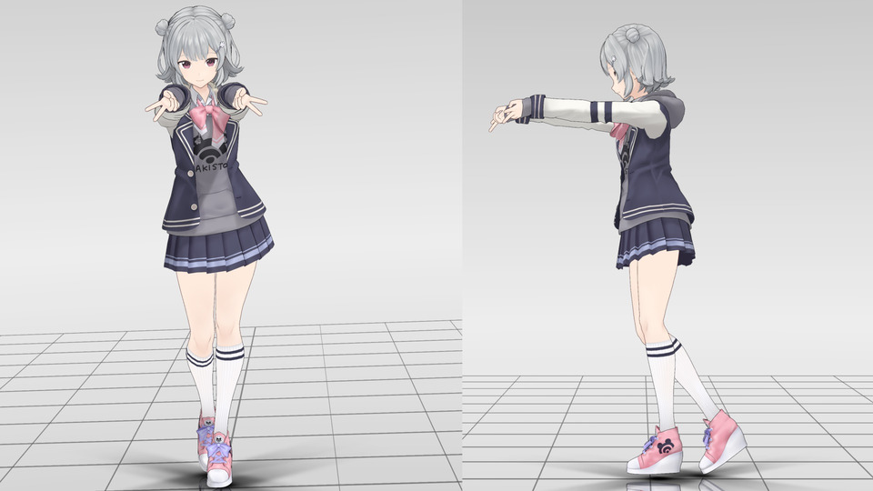 両手ギャルピース ポーズ Wgal_peace_pose - BowlRoll