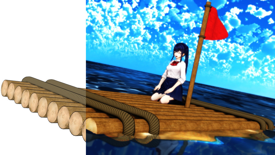 丸太のイカダ - BowlRoll