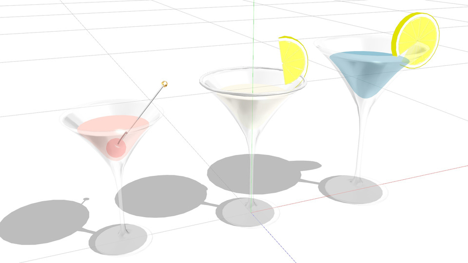 カクテルグラスMMDモデル - BowlRoll