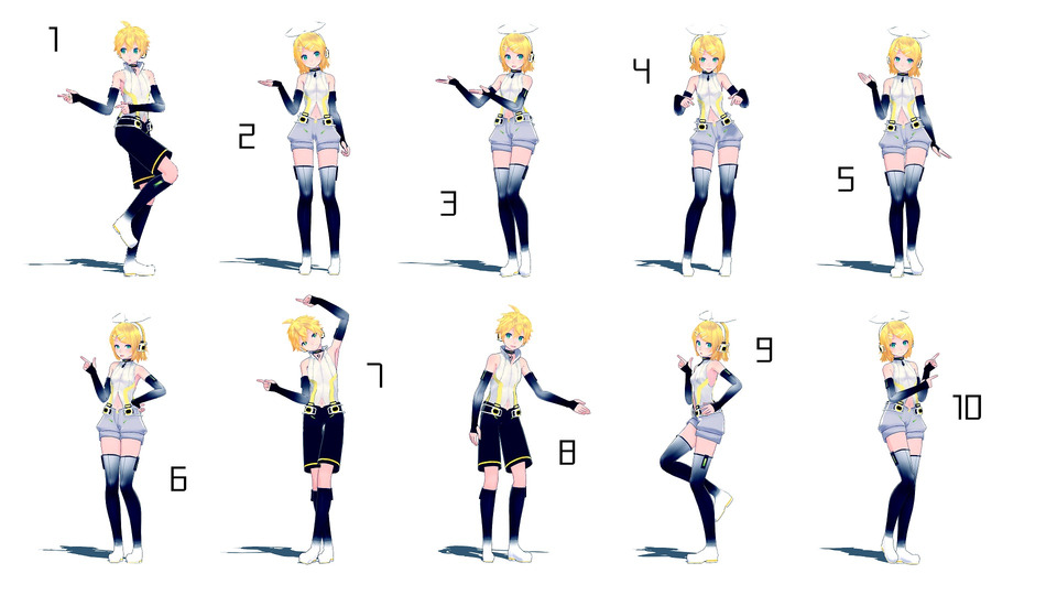 【MMDポーズ配布】ポーズ28 - BowlRoll