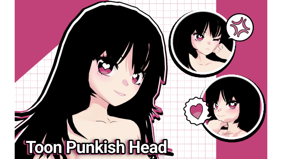 [MMD] Toon 'P' Head by Lulabeiie - BowlRoll