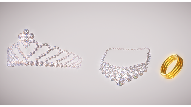 【MMDアクセサリ】ティアラ、ネックレス、腕輪 - BowlRoll