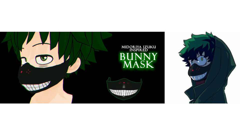 緑谷 出久 Inspired Bunny Mask - BowlRoll