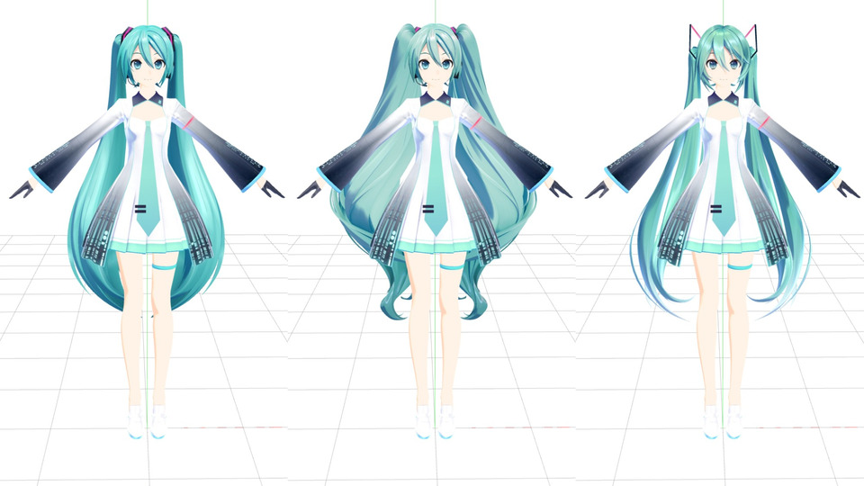 [模型配布重開]YYB改变式初音ミク10th new model - BowlRoll