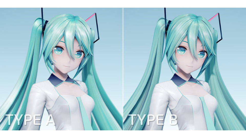YYB Miku 10th Hair Material - BowlRoll