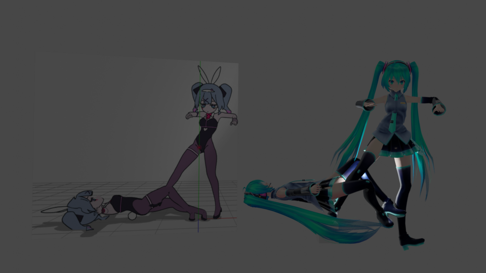 2 rabbit hole miku pose - BowlRoll