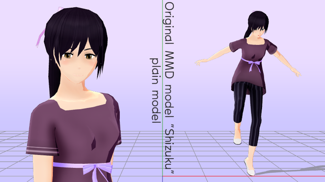 MMDオリキャラ 雫 ver1.02_OMF - BowlRoll
