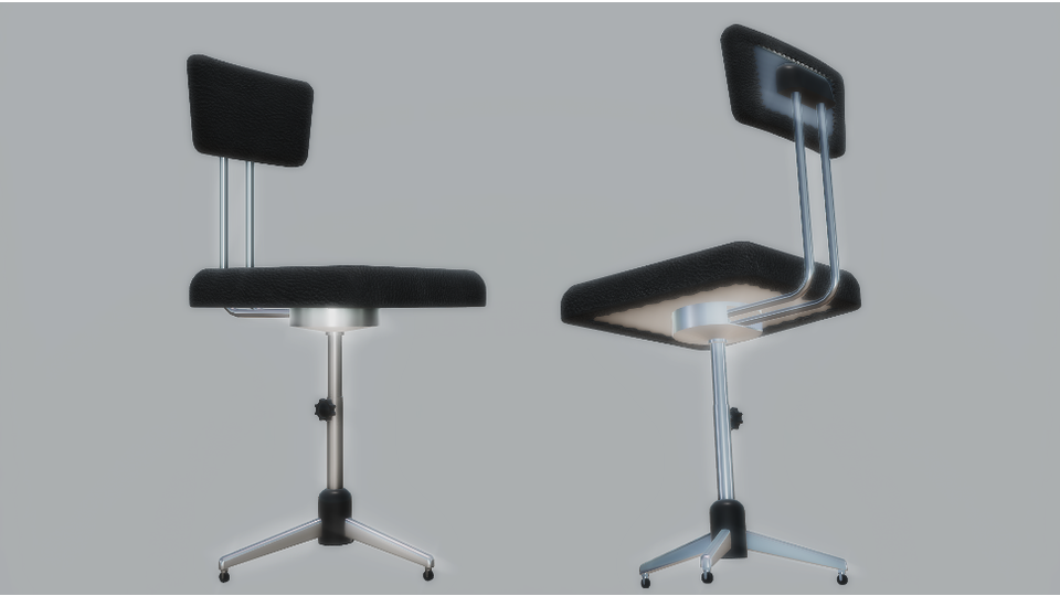 【MMDアクセサリ配布】剛体付き椅子 - BowlRoll