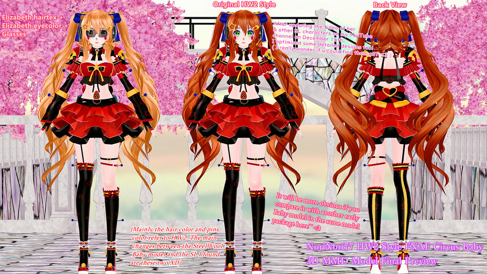 FNAF VR HW2 Baby Ennard Model DL - BowlRoll