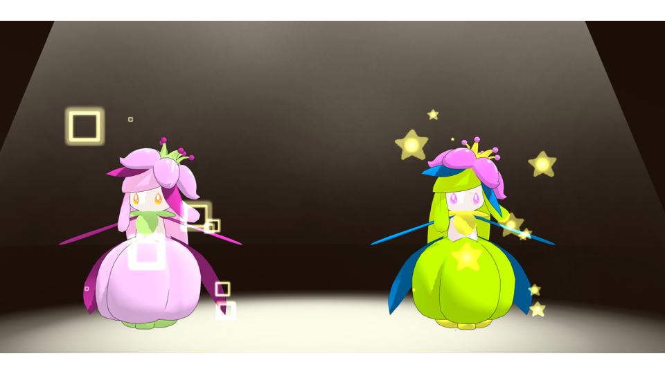 光るポケモン Shiny Pokémon Particle - BowlRoll