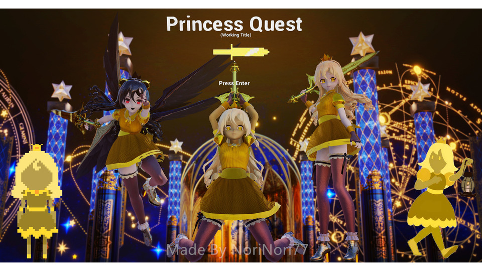FNAF Princess Quest MMD Model DL - BowlRoll
