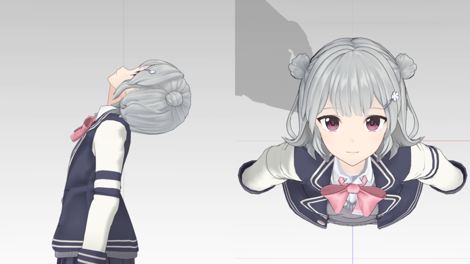 上を向くモーション look above motion - BowlRoll