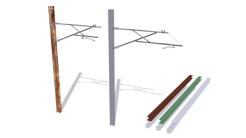 H鋼架線柱 Ver2 - BowlRoll
