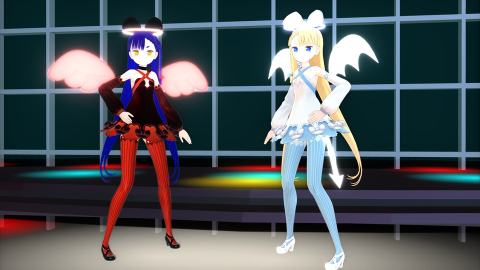 天使の羽・悪魔の羽MMDモデル - BowlRoll