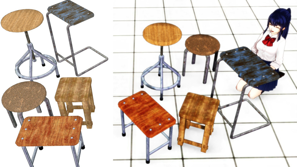 古びたスツール - BowlRoll