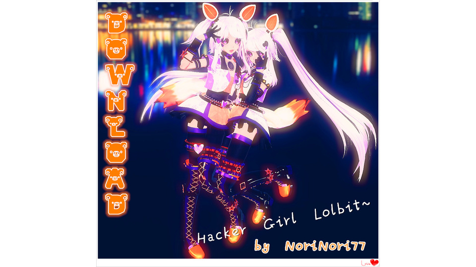 FNAF Lolbit Foxy MMD Model DL - BowlRoll