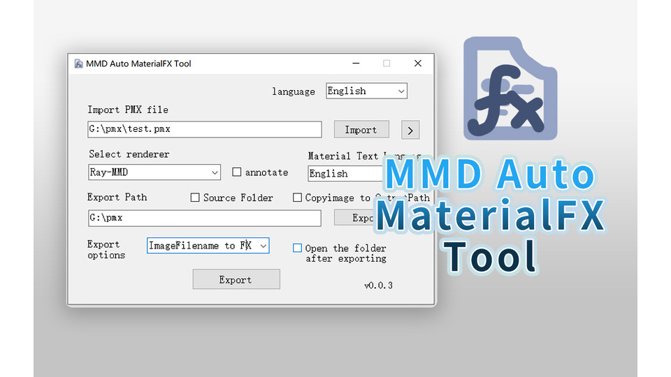 MMD Auto MaterialFX Tool v0.0.9 - BowlRoll