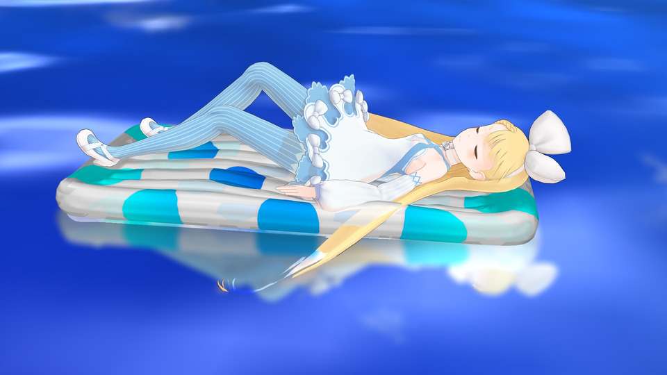 フロートベッドMMDモデル - BowlRoll