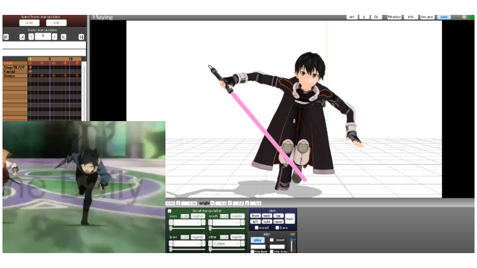 Kirito run (short motion MMD) - BowlRoll