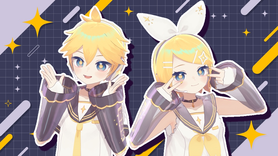 EoB式鏡音リン・レン_Starry_Ver2.01 - BowlRoll