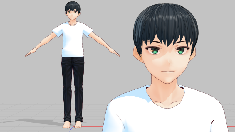 VRoid_青年_Tシャツ - BowlRoll