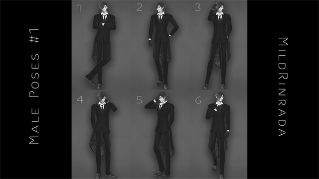 Male poses #1【ポーズ配布】 - BowlRoll