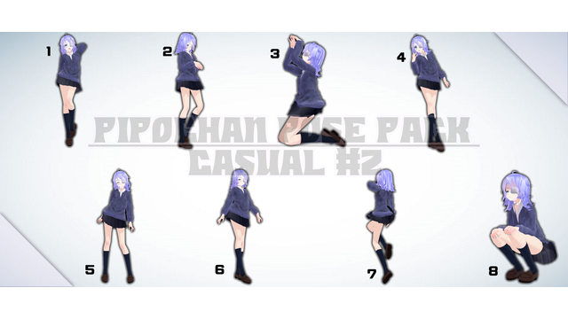Pipochan pose pack casual #2 - BowlRoll