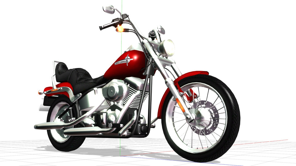 H-D FXSTC MMDモデル - BowlRoll